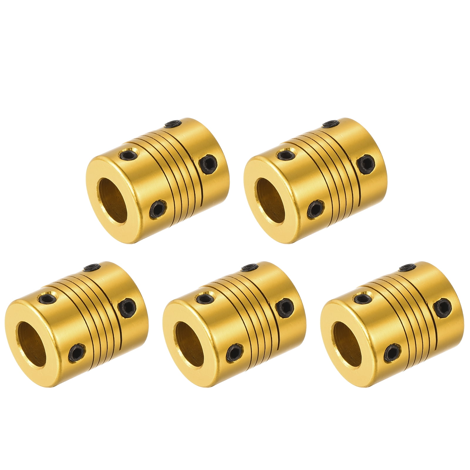 5 Pcs 10mm to 10mm Aluminum Alloy Shaft Coupling L25xD20 Flexible ...