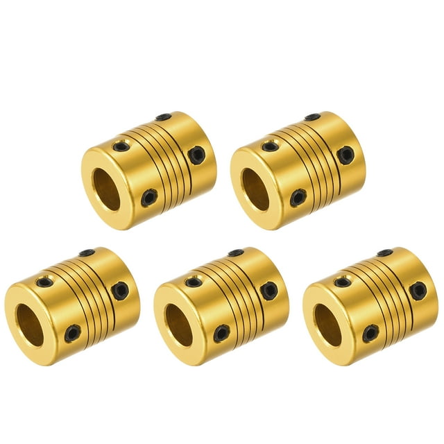 5 Pcs 10mm to 10mm Aluminum Alloy Shaft Coupling L25xD20 Flexible ...
