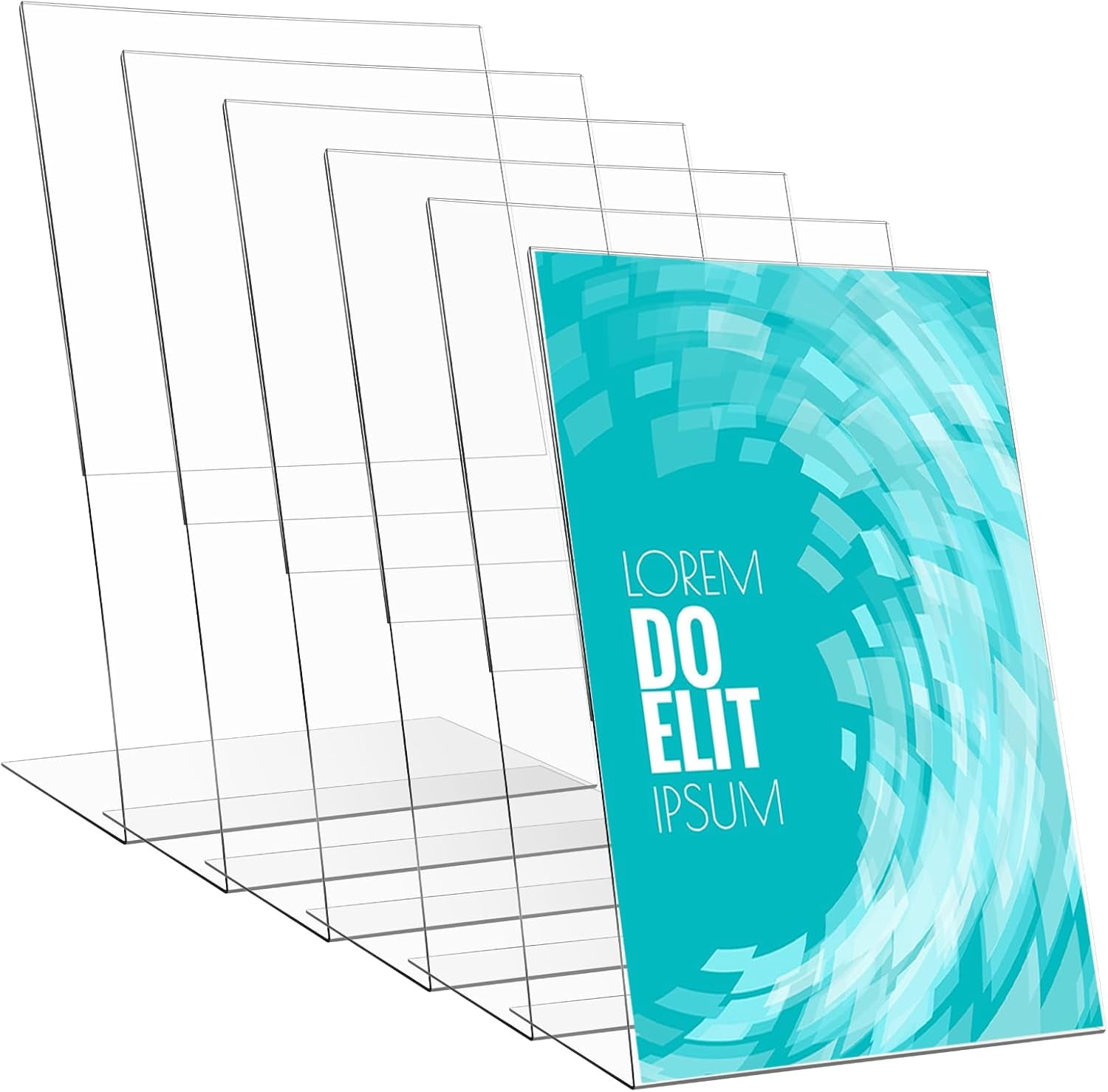 5 Pcs 11 x 17 Inch Acrylic Sign Holder Standing Slant Back Sign Holder ...