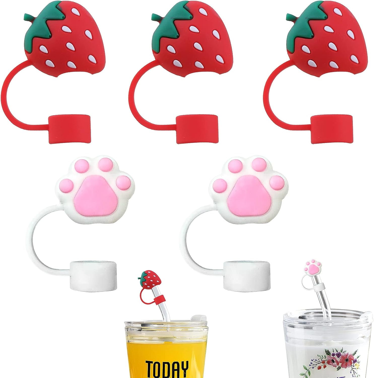 5 Pcs 14mm/0.55in Large Diameter Straw Covers, Efficient Dust-Proof ...