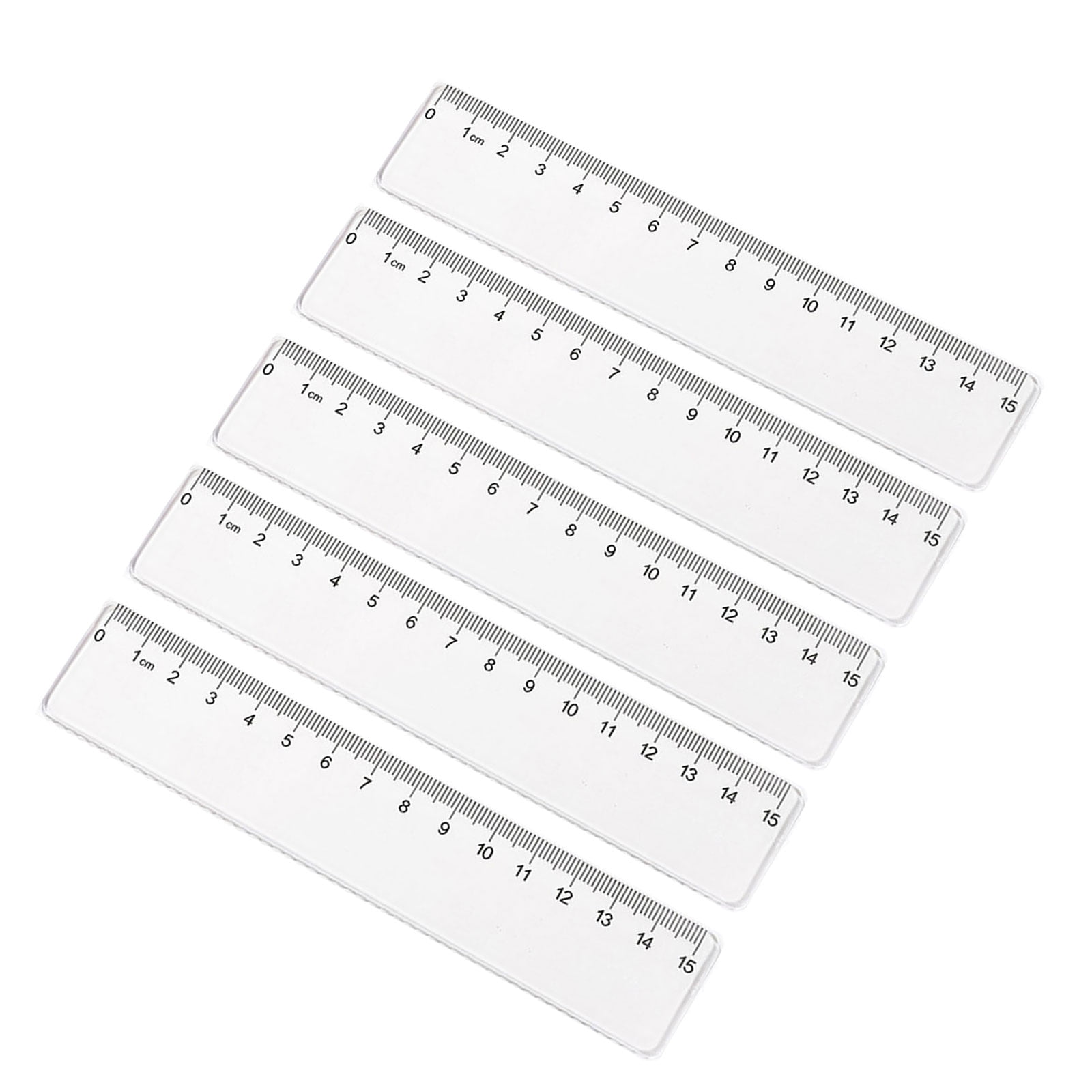 5 Pcs 15cm 20cm Clear Ruler Measuring Ruler Plastic Ruler Straight ...