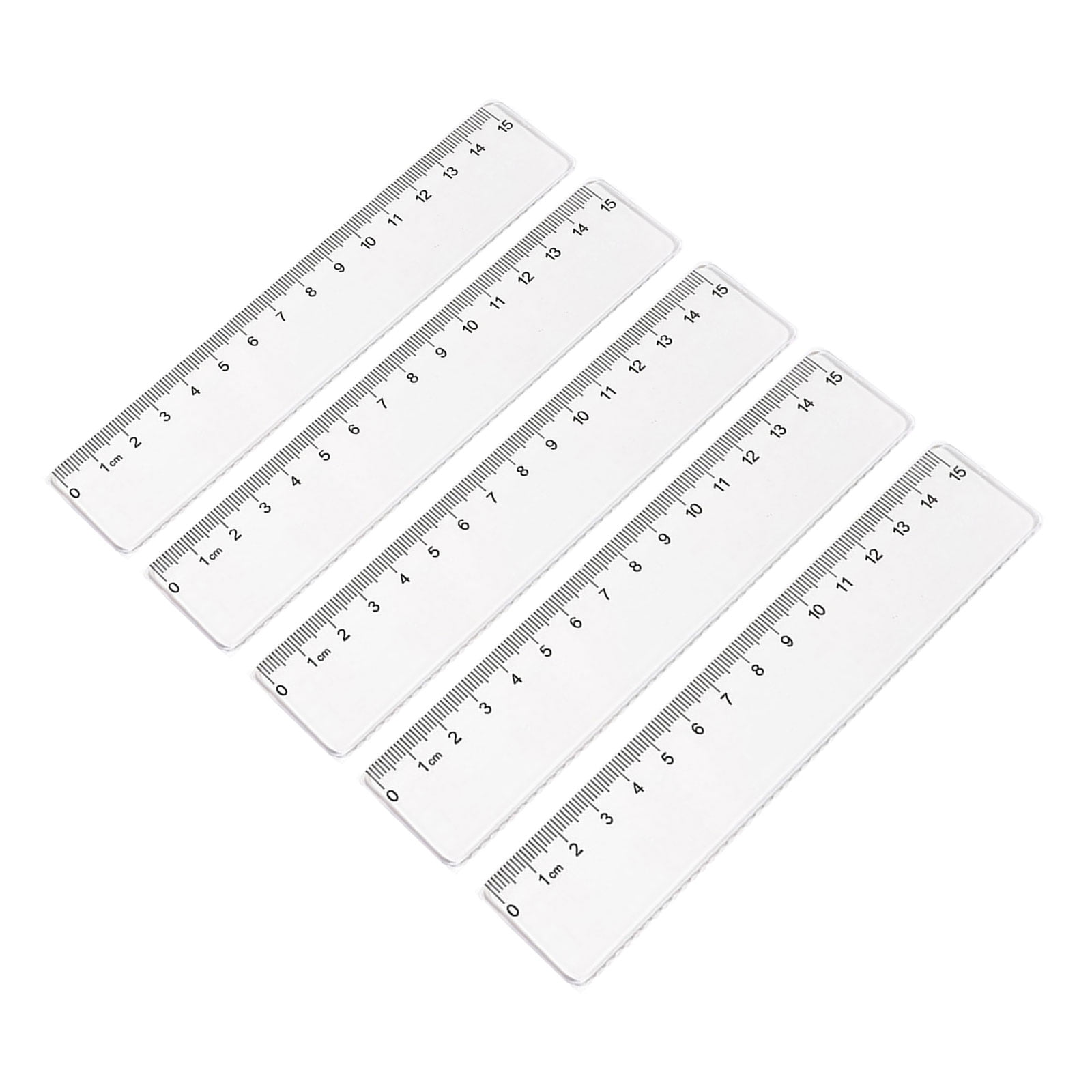 5 Pcs 15cm 20cm Clear Ruler Measuring Ruler Plastic Ruler Straight ...