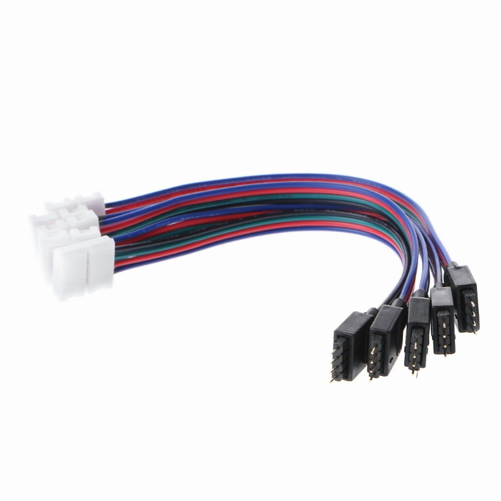 5 Pcs 15cm 4 Pin 4 Pin 5050 3528 LED RGB Strip Extension Connector ...