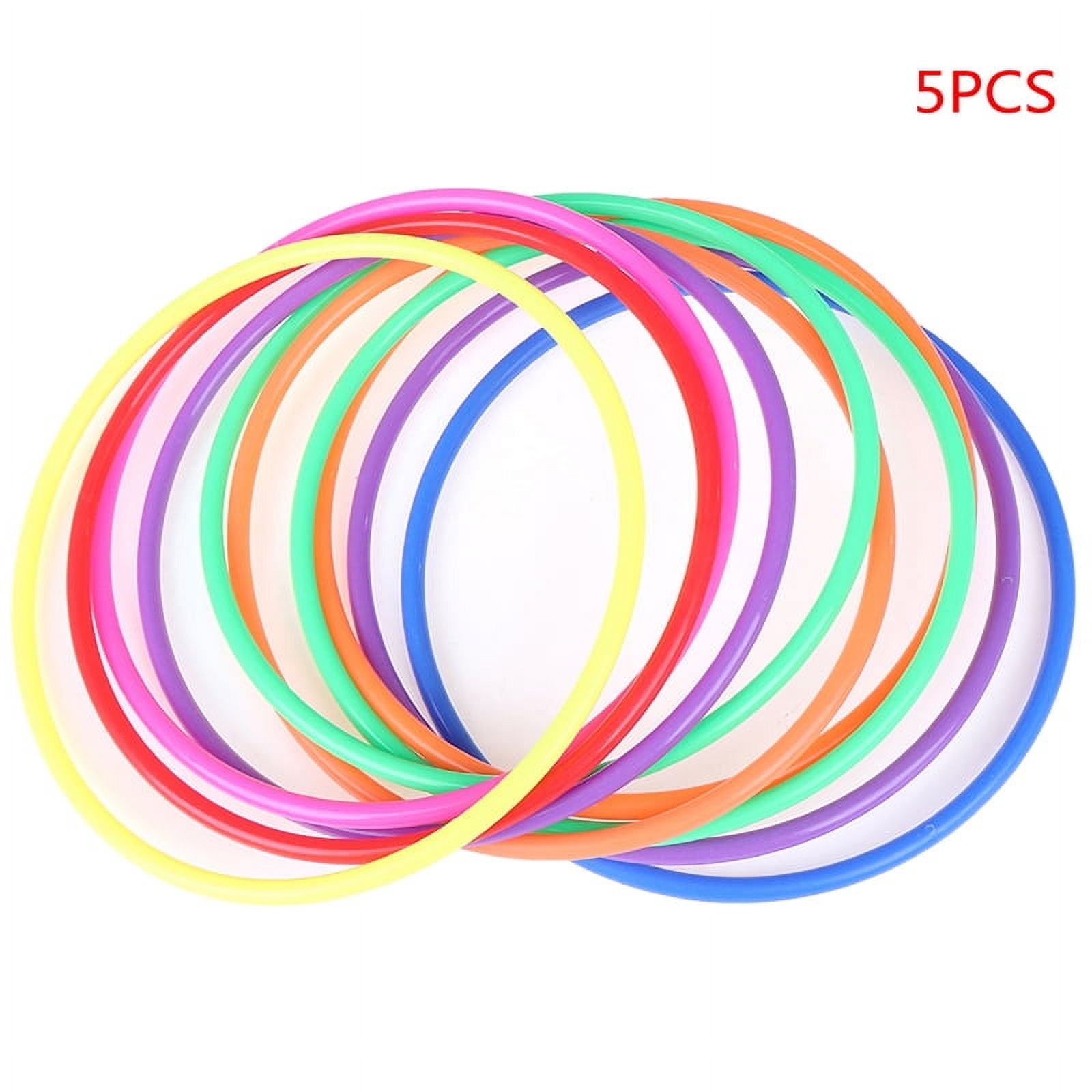 5 x 18CM Colorful Plastic Hoopla Ring Toss Circle Set Educational Toy ...