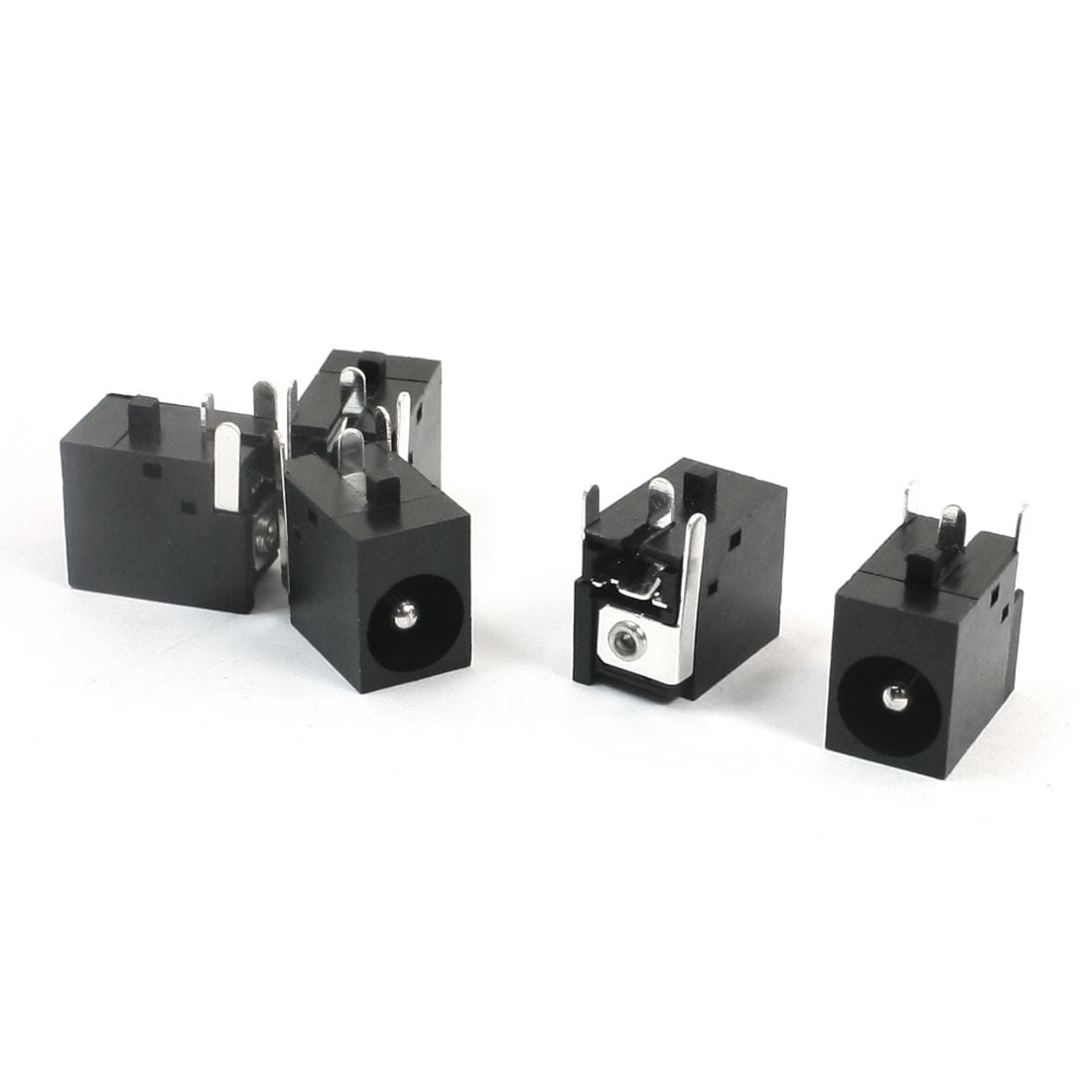 5 Pcs 2.1mmx5.5mm Female Connect 3 Terminal Soldering DC Power Jack ...