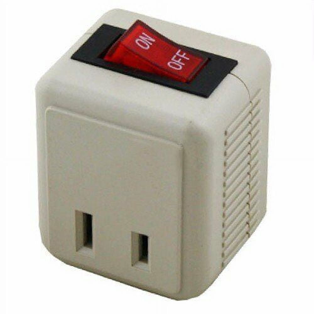 5 Pcs 2 Prong AC Power Wall Tap 1 Outlet w/ ON / OFF Switch Button for ...
