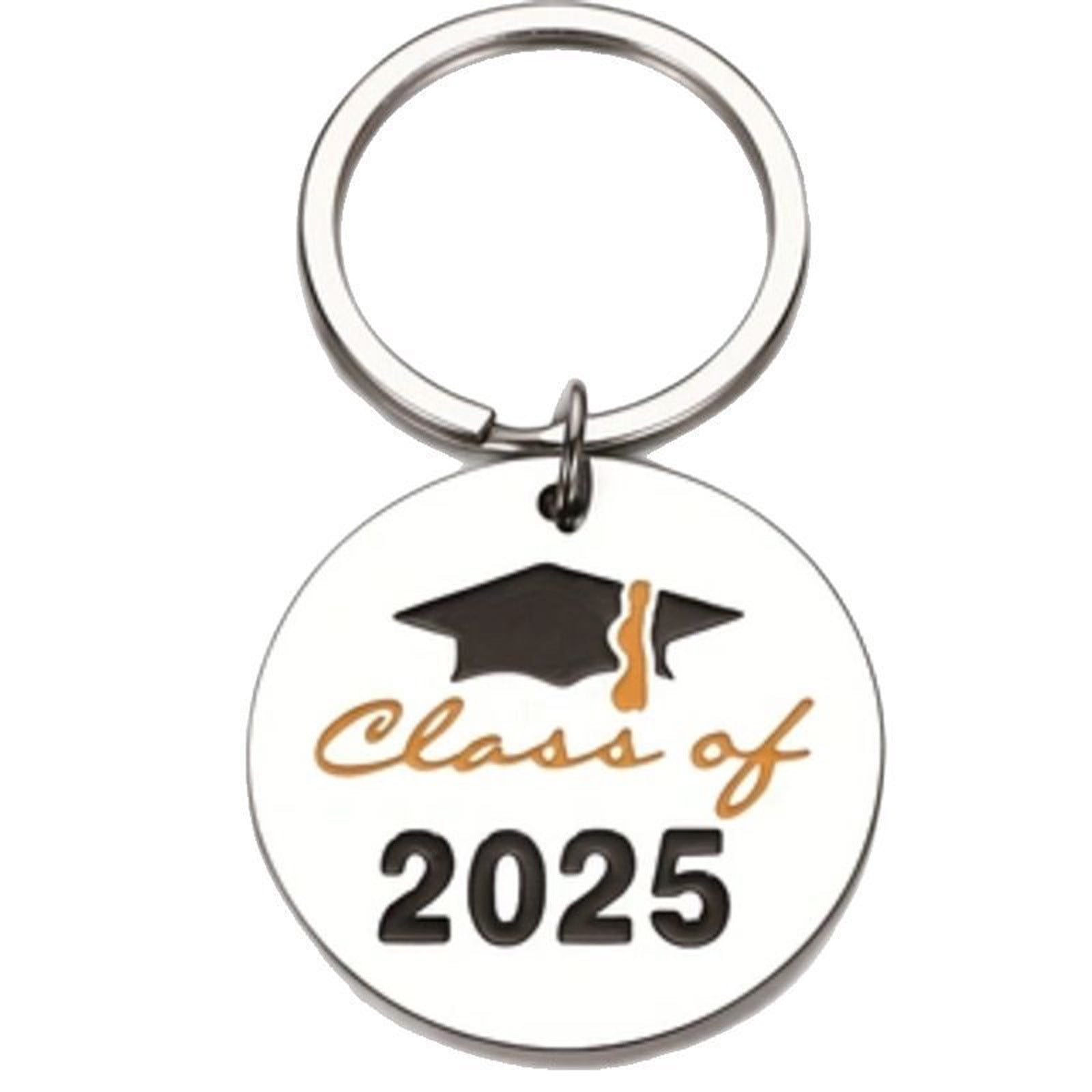 5 Pcs 2025 Graduation Keychain - Stainless Steel Engraved Pendant Gift ...