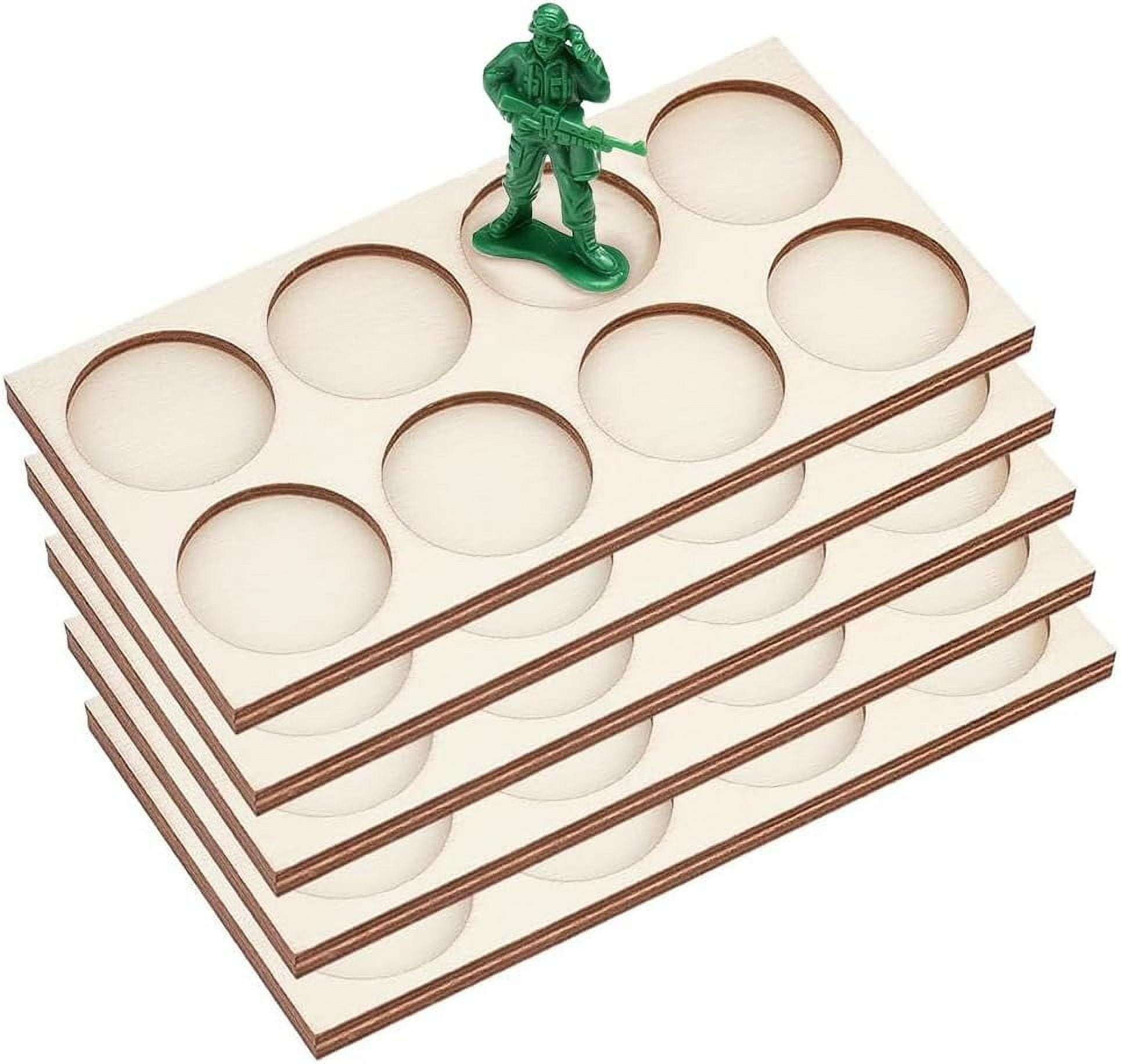 5 Pcs 25mm/1inch Circle Bases Movement Tray 8-Hole Ring War Unit Tray ...
