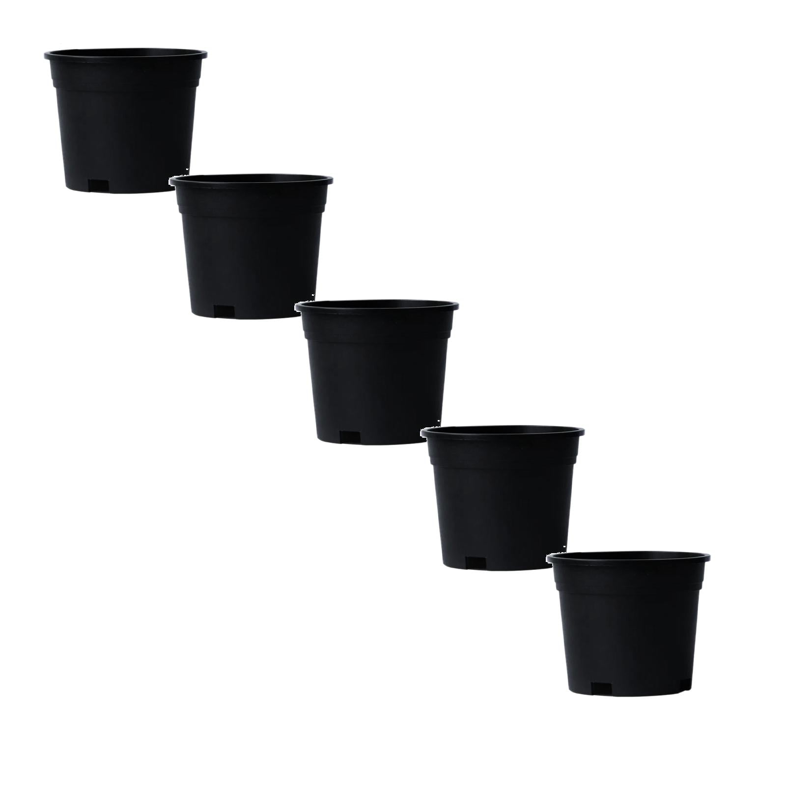5 Pcs 3 Gal Nursery Pots Plastic Container Injection Molded Pot for ...