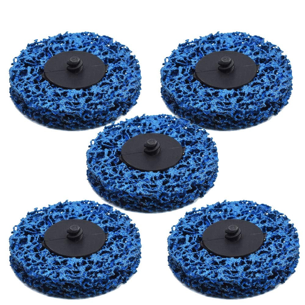 5 Pcs 3 Inch Blue Clean & Strip Disc Stripping Wheel Fit for Angle ...