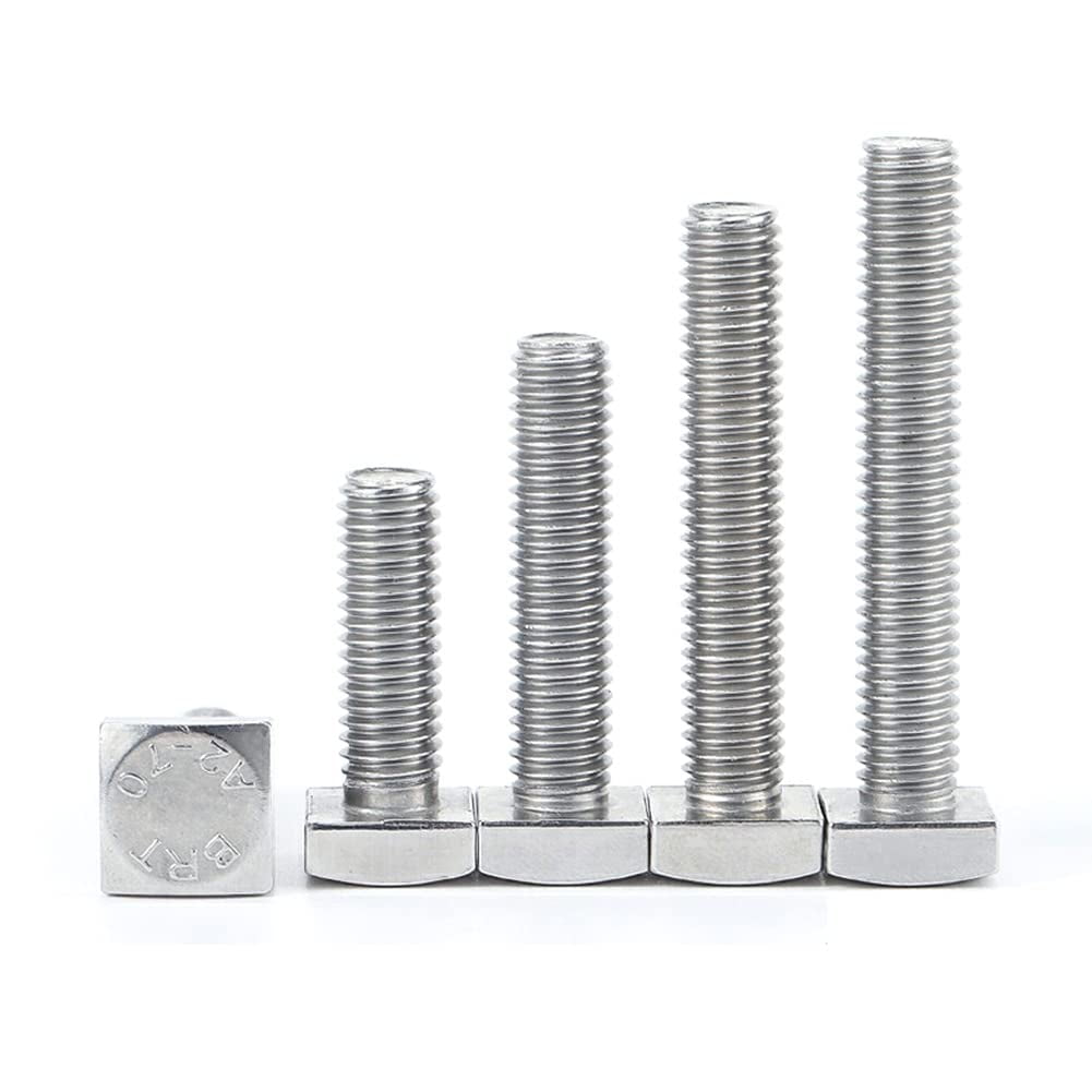 5 Pcs 304 Stainless Steel Square Head Structural Bolts Screws M6x20mm ...