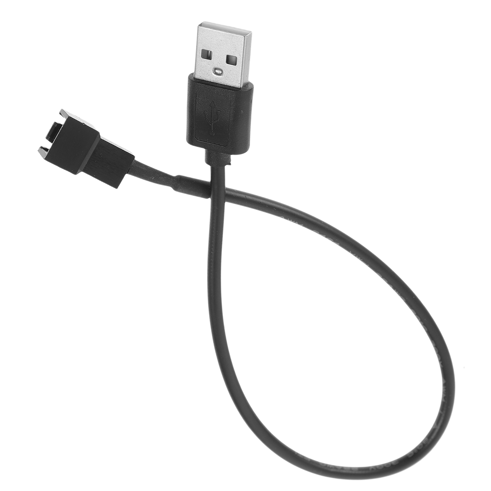 5 Pcs 3pin Power Adapter Cable 3-pin Fan USB to Plug Portable Black ...