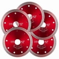 5 Pcs 4 1/2 inch Ultra-Thin Tile Cutter Diamond Saw Blades, Glass ...