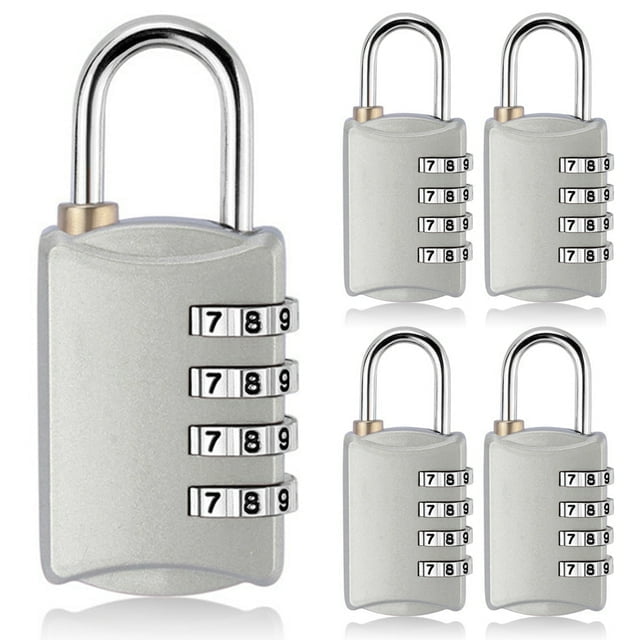 5 Pcs 4 Digit Combination Locker Lock Small Combo Locks Luggage Number ...