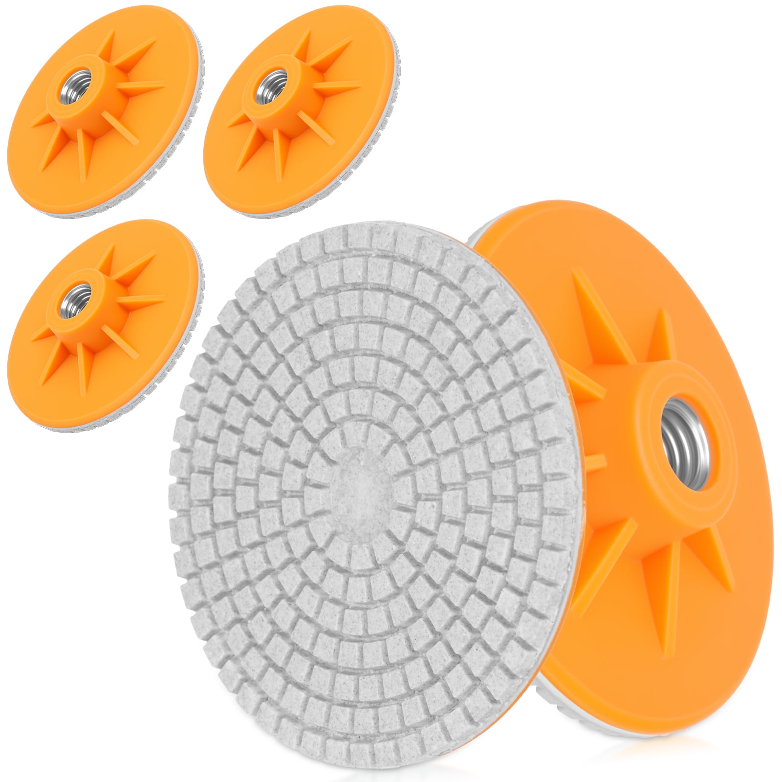 5 Pcs 4 Inches Diamond Polishing Pad Integrated Granite Polishing Pad ...