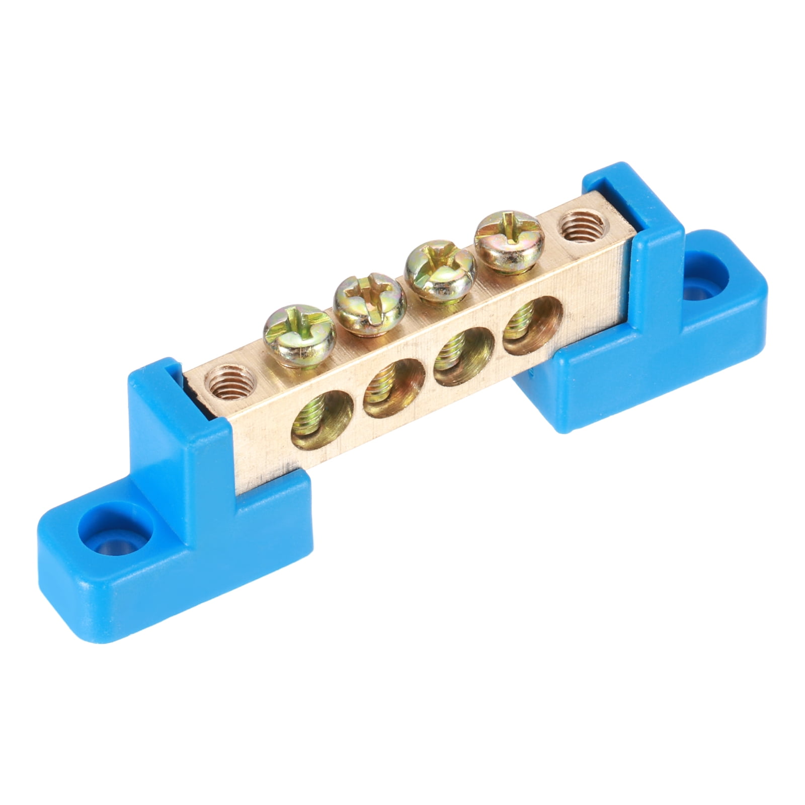 5 Pcs 4 Positions Bridge Design Terminal Bus Bar Terminal Block Brass ...