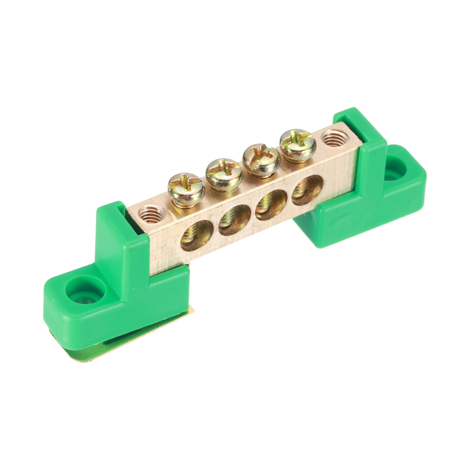 5 Pcs 4 Positions Bridge Design Terminal Bus Bar Terminal Block Brass ...