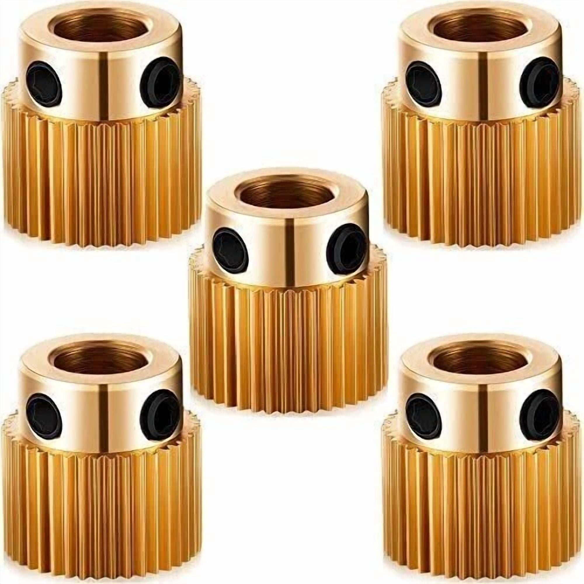 5 Pcs 40 Teeth Brass Extruder Drive Gear Wheel Compatible With Creality ...