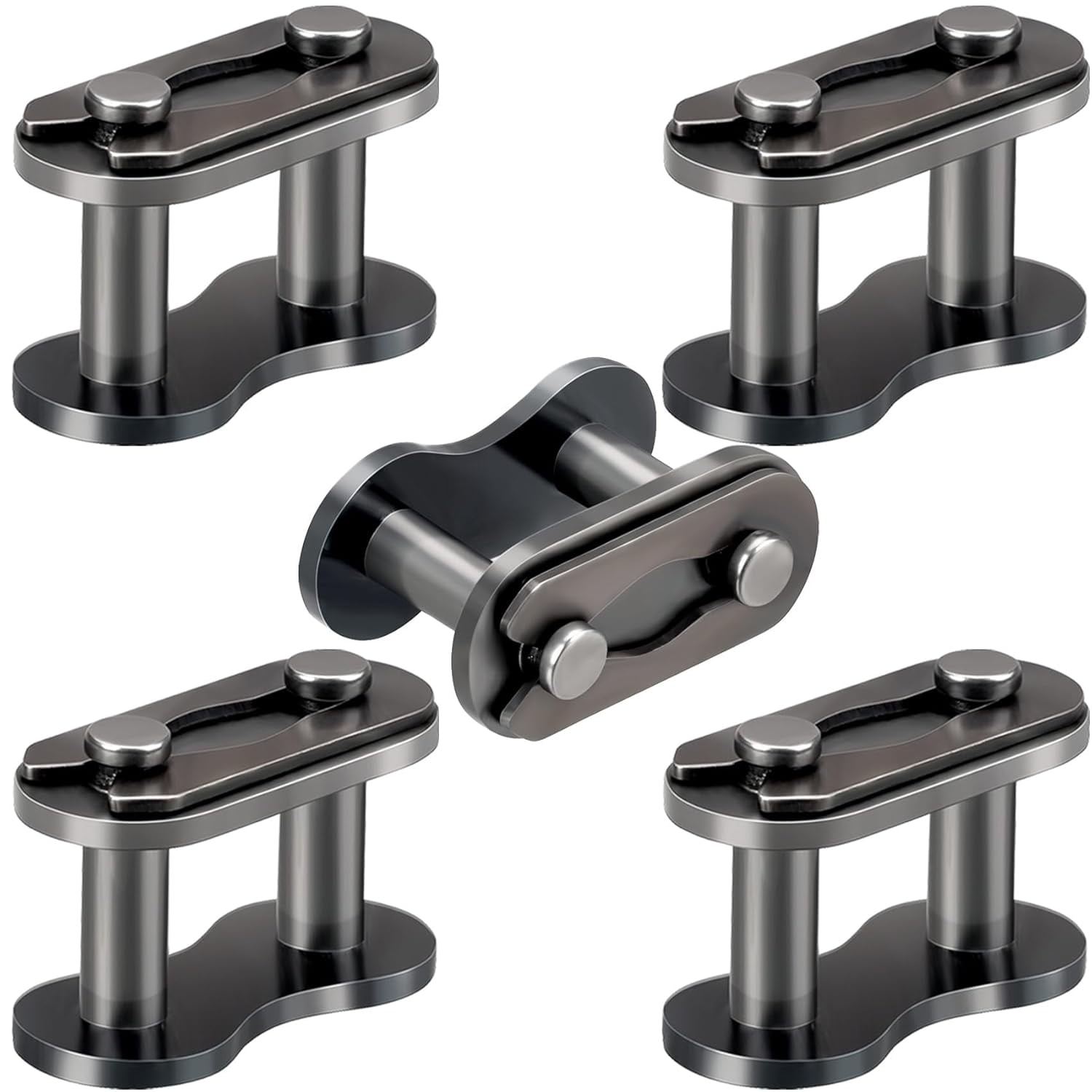 5 Pcs #420 Chain Master Link Roller, Steel Alloy Heavy Duty Connector ...