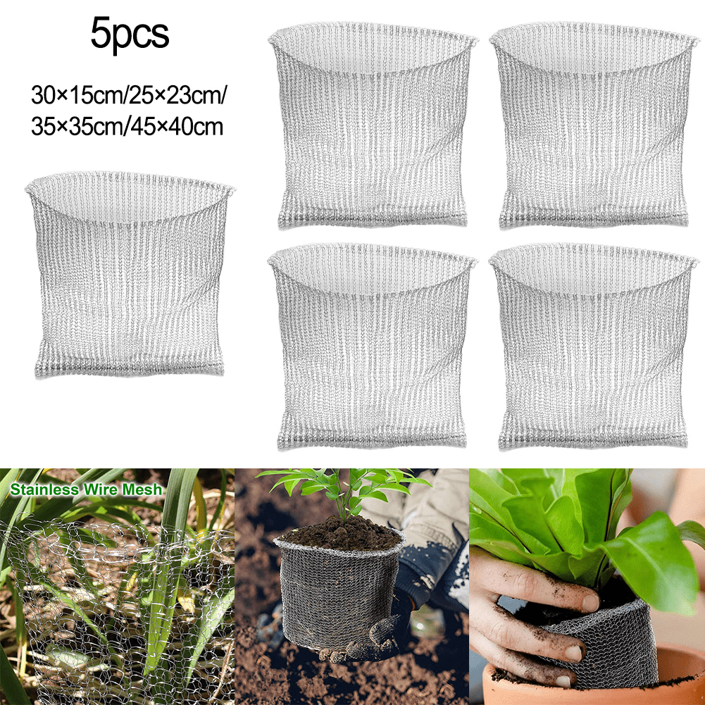 5 Pcs 5 Gallon Root Guard Gopher Proof Wire Basket Mole and Vole Mesh ...