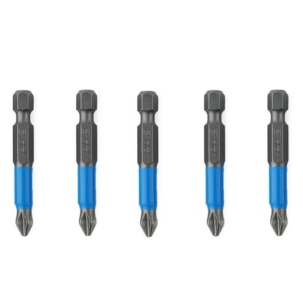 5 Pcs 50mm PH2 Cross Screwdriver Bits Anti Slip Hex Shank Electric ...
