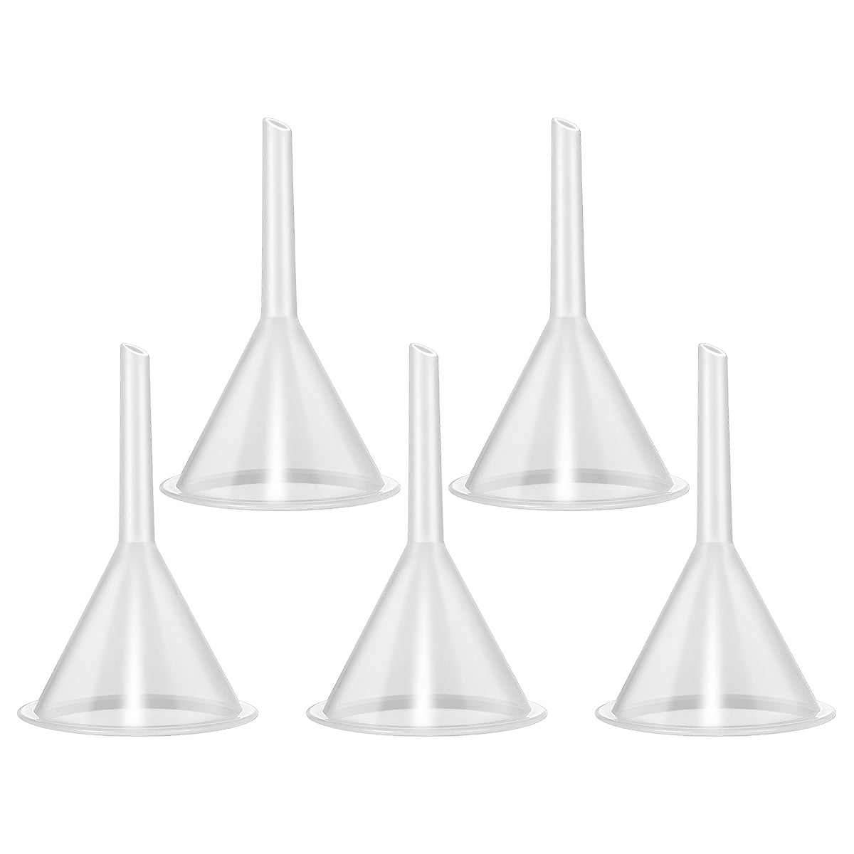 UEETEK 5 Pcs 60ml Multipurpose Plastic Funnels Laboratory Clear White ...