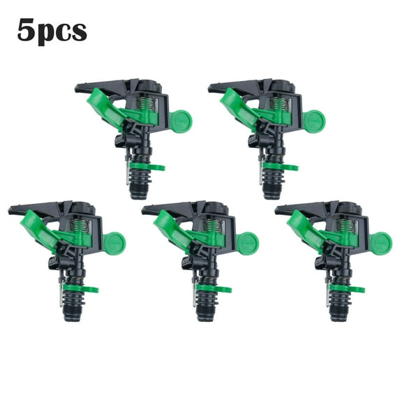 5 Pcs ABS Impact Sprinkler Head Adjustable 0-360 Degree 34Ft-60Ft Spray ...