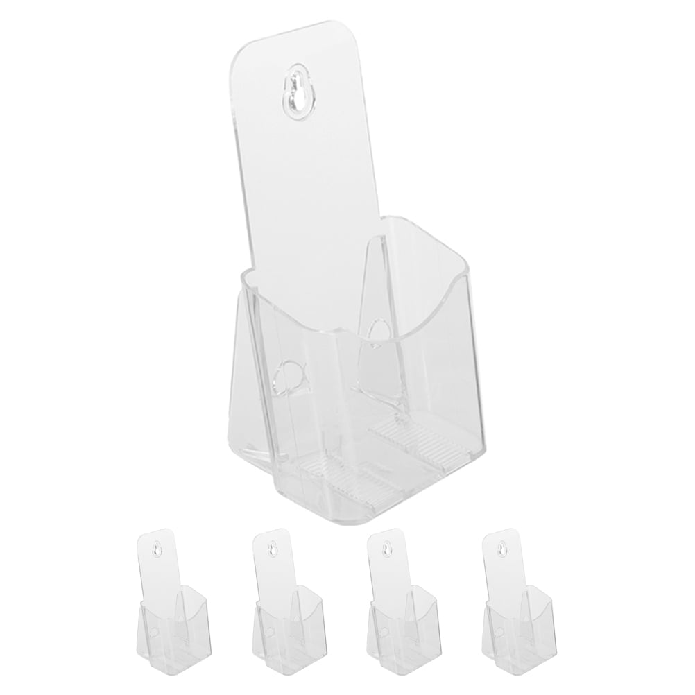 5 Pcs Acrylic Display Stand Wall File Organizer Hanging Wall Pocket ...