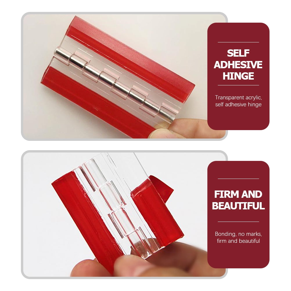 5 Pcs Clear Acrylic Folding Hinges Transparent Mini Box Hinges ...