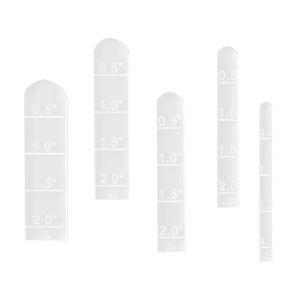 5 Pcs Acrylic Rulers Clay Arcs Ruler with Scale Flexible Curved ...