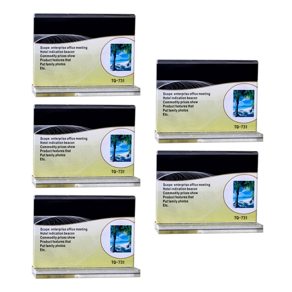 5 Pcs Acrylic Sign Holder Clear Desktop Sign Holder Tabletop Display ...