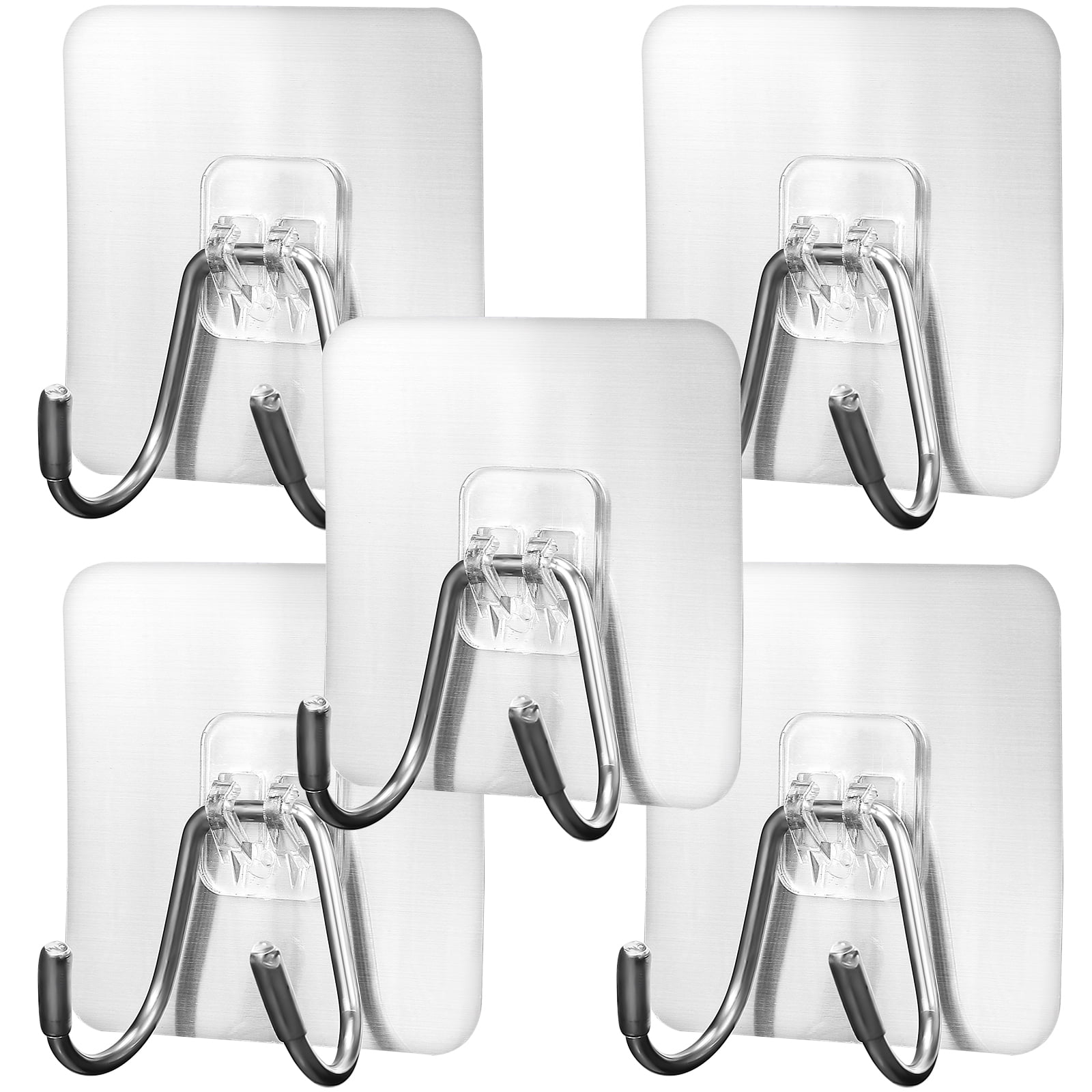 5 Pcs Adhesive Wall Hooks Living Room Crack Resistant - Walmart.com