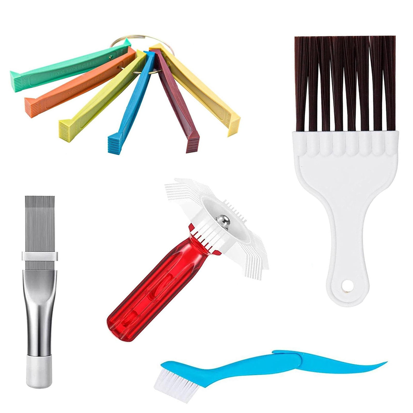 5 Pcs Air Conditioner Fin Cleaner Set 3 Different Fin Comb Condenser ...