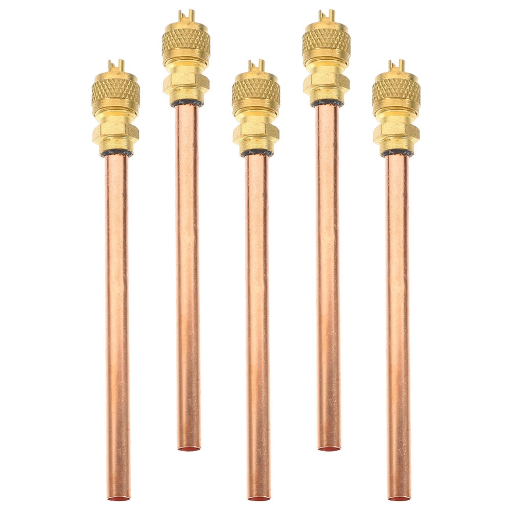 FENGGUIQU Copper AC Service Valves Filling Access Valves 5Pcs 4.5X0.5in ...