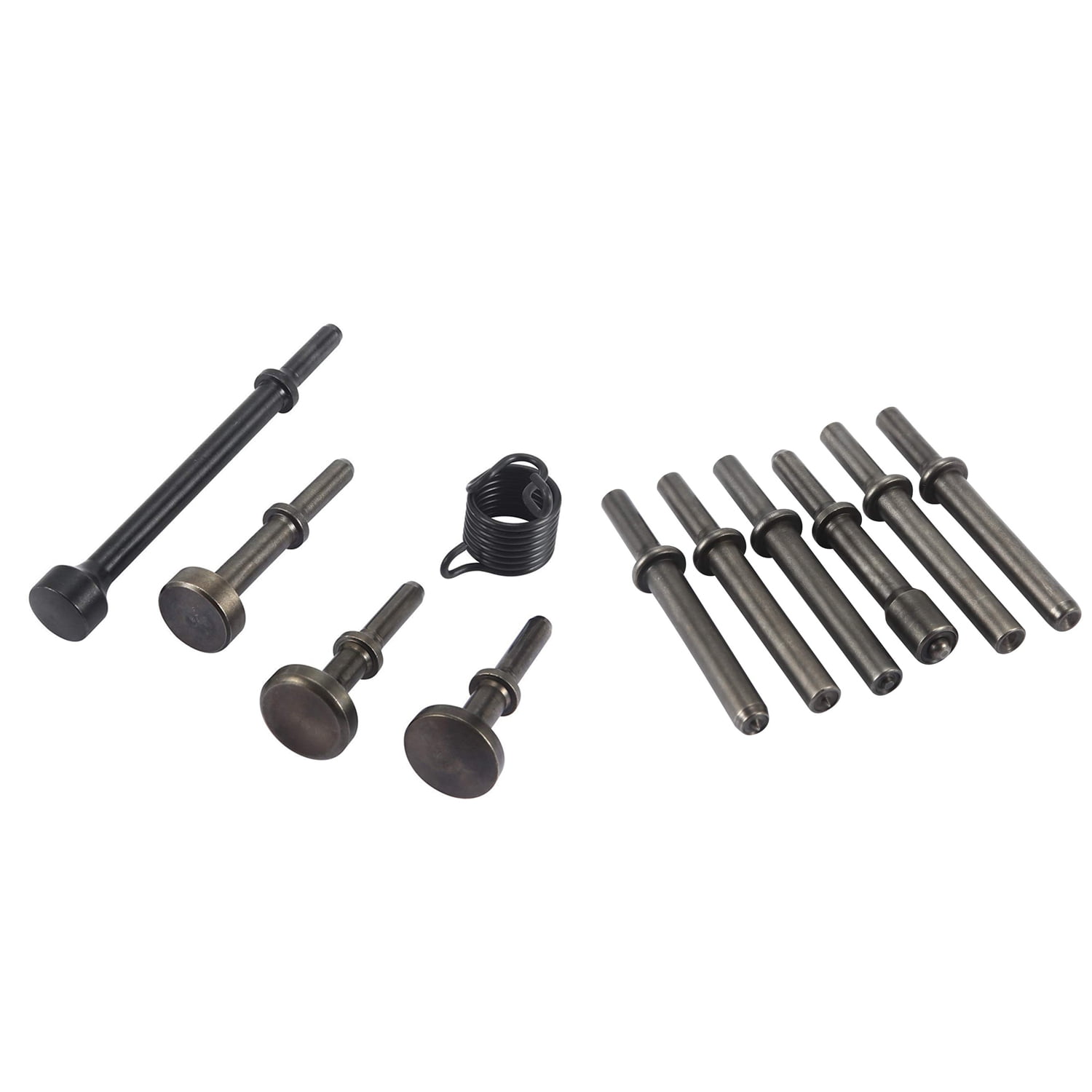 5 Pcs Air Hammer Pneumatic Chisel Bits Tools Kit & 7 Pcs Duty Smoothing ...