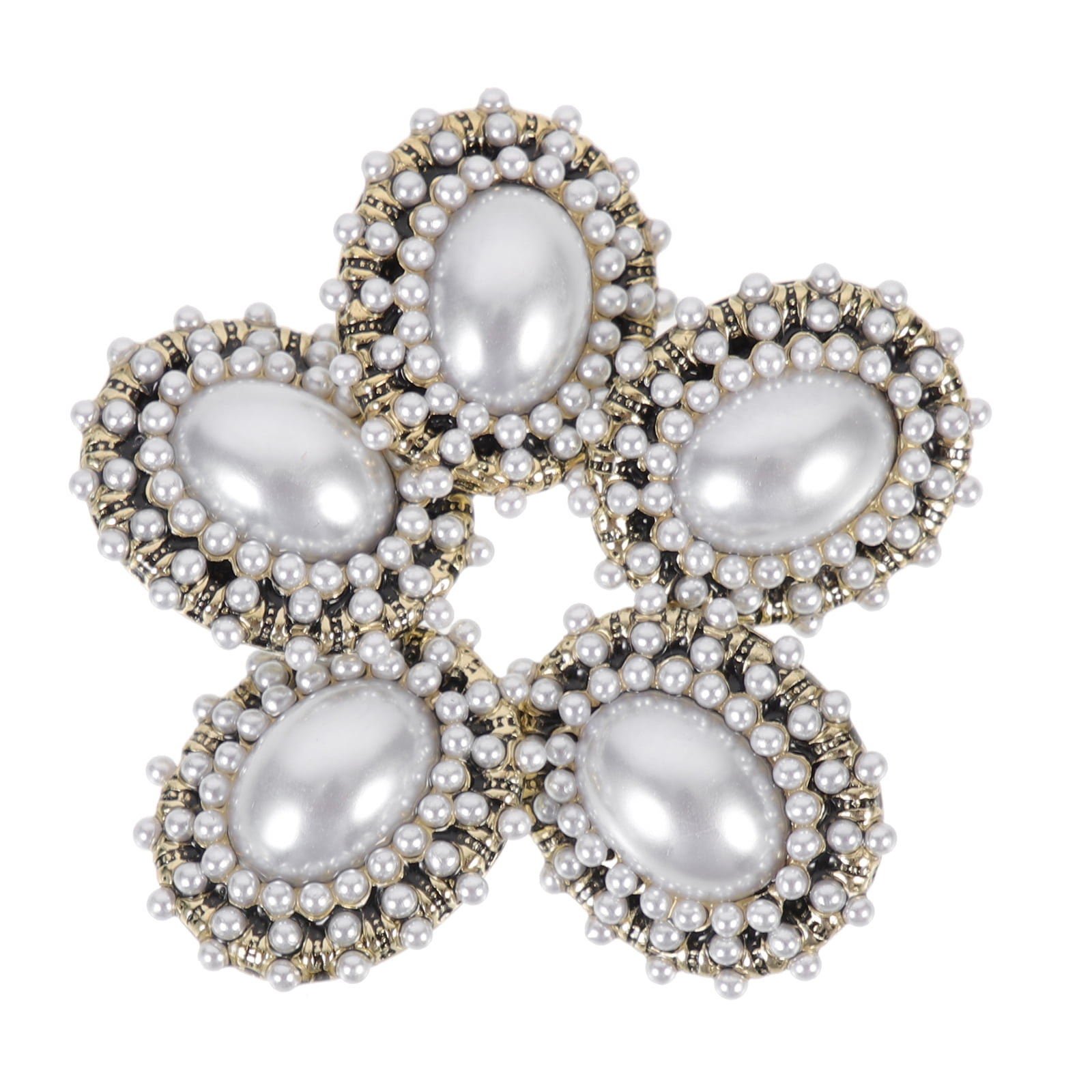 5 Pcs Alloy Diamond Buttons Decor Vintage DIY Sewing Crystal ...