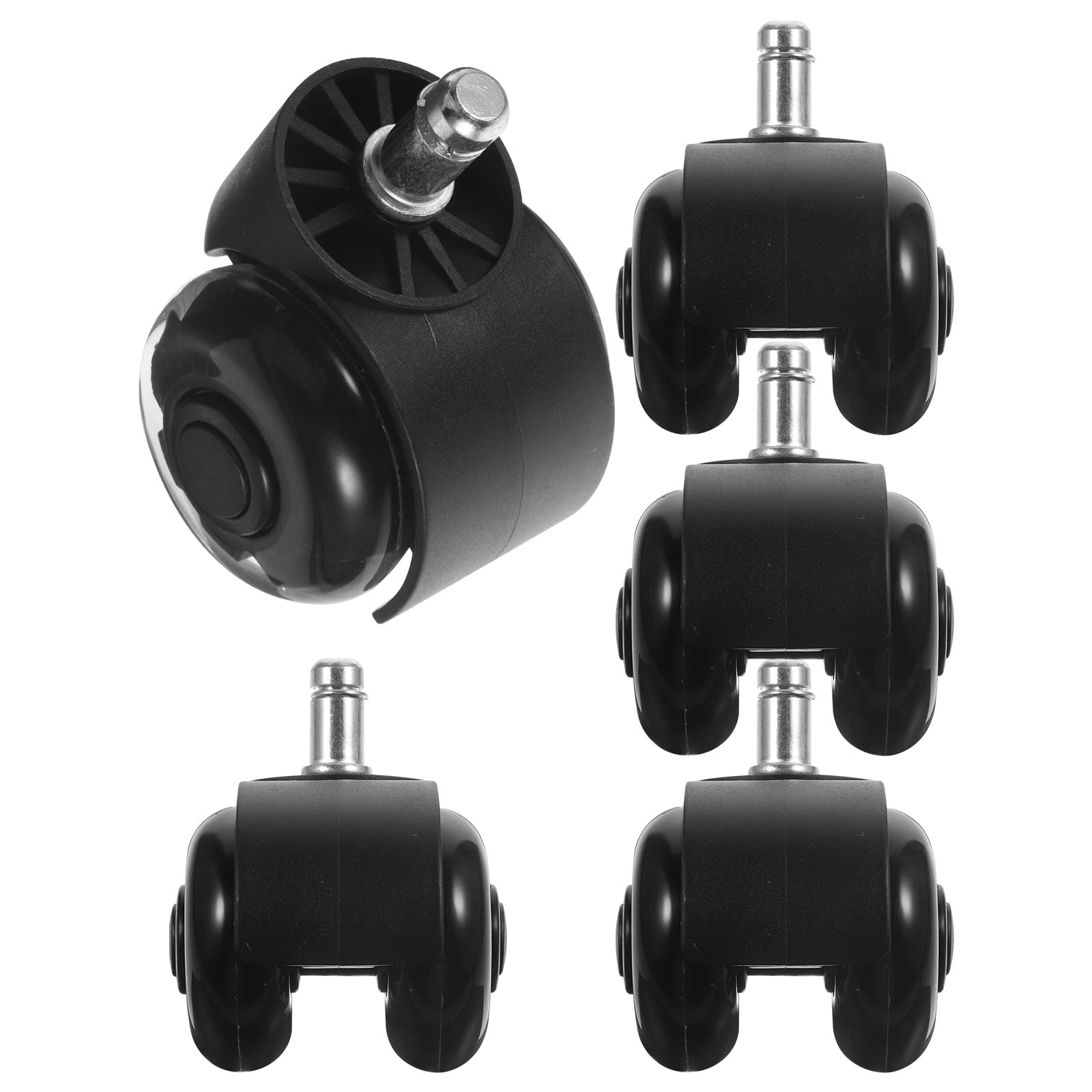 5 Pcs Alloy Pu Casters for Office Chair Mutely Moving Wheels Computer ...