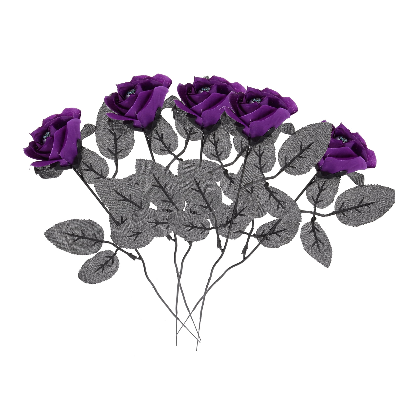 5 Pcs Artificial Baby Breath Flowers Roses with Eyes Halloween Props ...