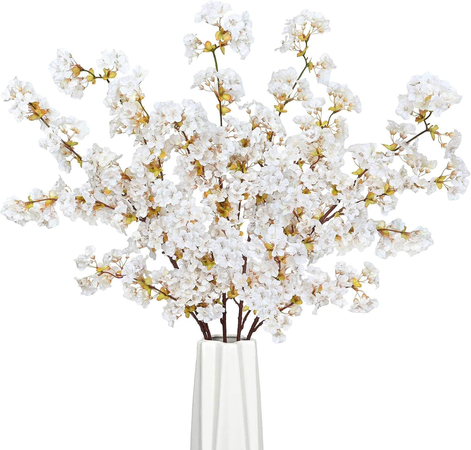 5 Pcs Artificial Cherry Blossom Tree Stems, Silk Cherry Blossom ...