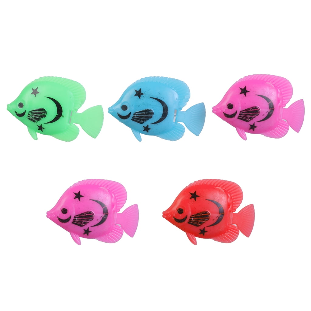 5 Pcs Artificial Colorful Aquatic Tropical Fish Small Aquarium Decor ...