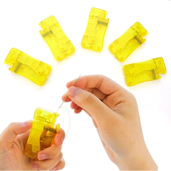 5 Pcs Automatic Needle Threader Easy Tool Self-Thread Guide Plastic ...