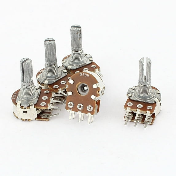 5 Pcs B50K Type B 50K Ohm 6 Terminal Dual Linear Rotary Taper ...