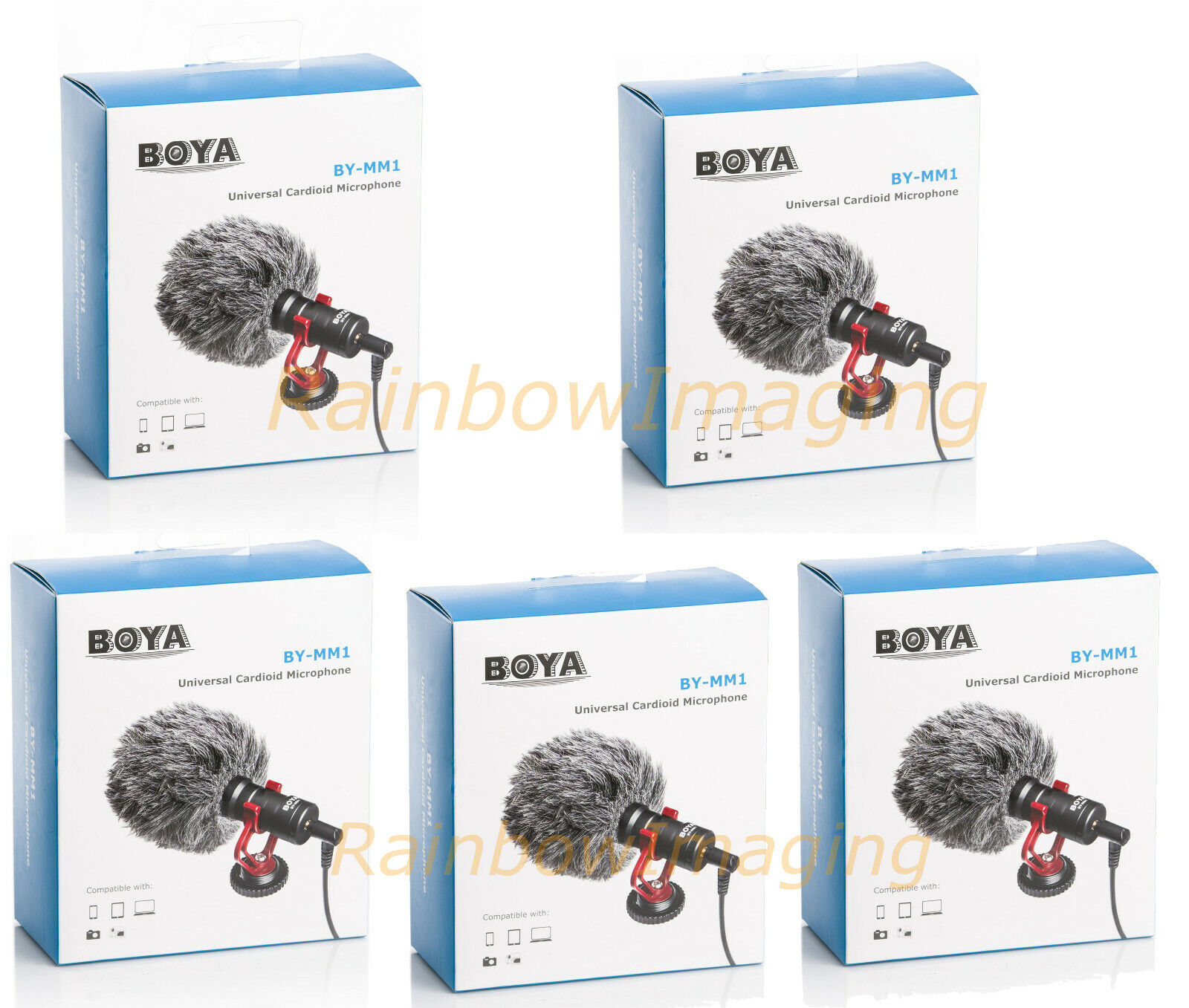 (5 Pcs) BOYA 3.5mm Universal Cardiod Shotgun Microphone MIC Nikon Z7 Z6 ...