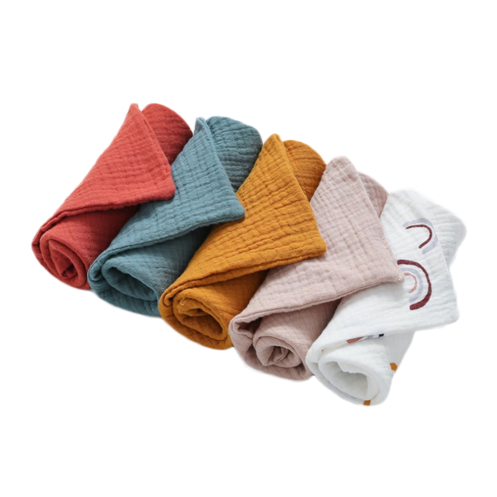 5 Pcs Baby Soft Cotton Square Towels Infant Wash Hand Face Wipes ...