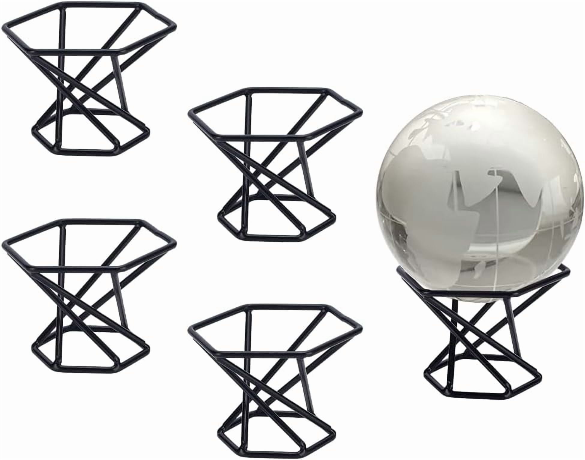 5 Pcs Ball Display Stand Iron Display Stand 2.1x2.4x1.6Inch Black Metal ...