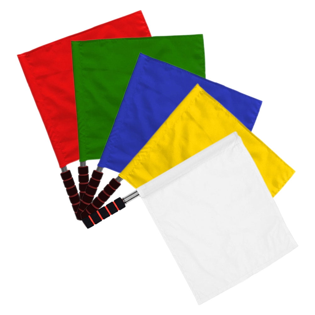 5 Pcs Banner Camping Flag Pole Traffic Flags Sports Referee Flags Referee Hand Flag Waving Flag ...