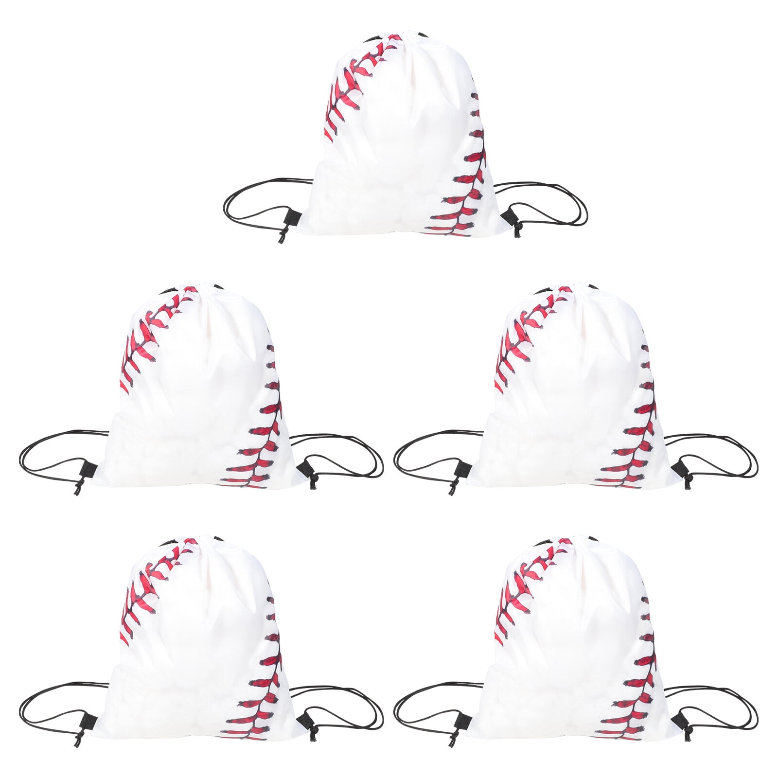 5 Pcs Baseball Drawstring Bag Gym Sports Backpack Men School Mens ...