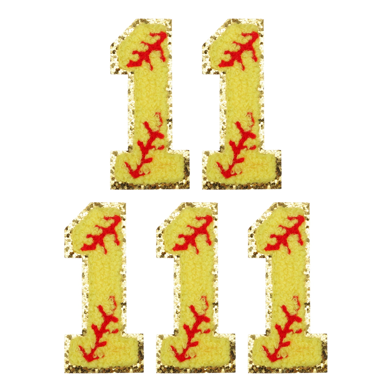 5 Pcs Baseball Number Patches Iron on, 2.8