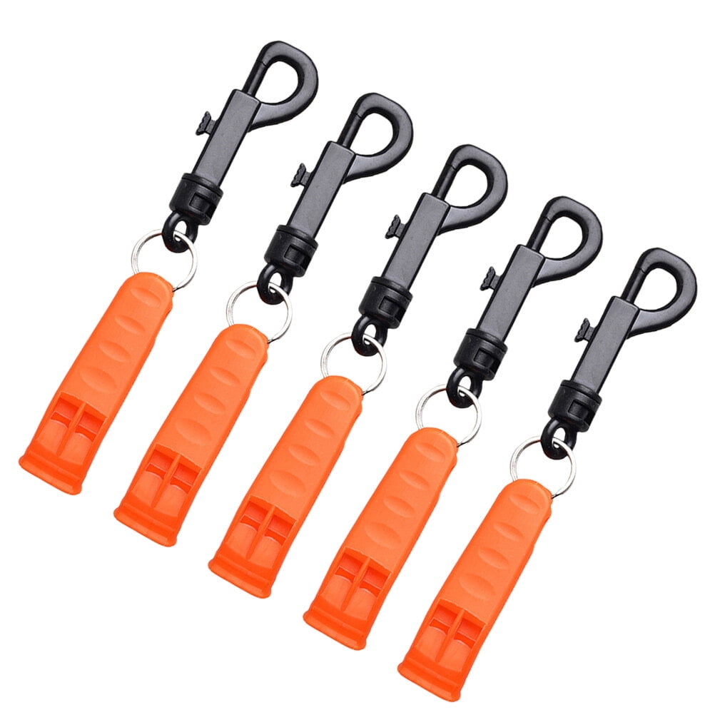 5 Pcs Bead Emergency Whistle Hiking Equipment Travel 14.8X2X1CM Orange - Walmart.com