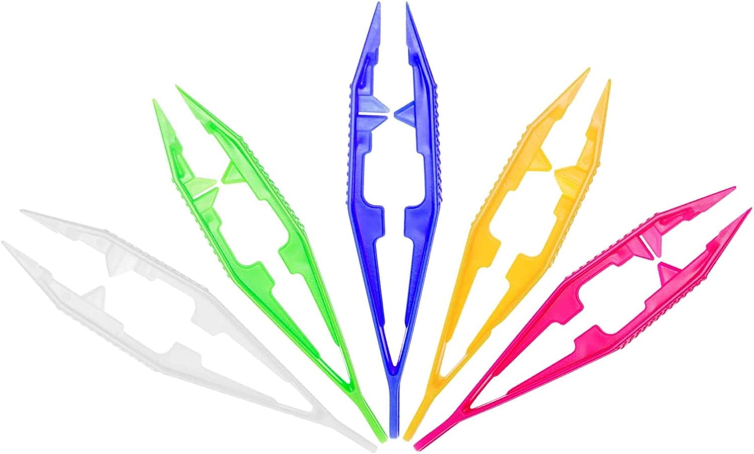 5 Pcs Beads Tweezers Plastic Colorful for Beading Project Craft DIY ...